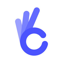 Ok hand sign finger logo ok hand symbol Royalty Free Vector