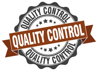 Quality control stamp sign seal Royalty Free Vector Image