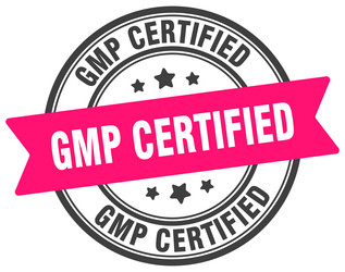 Gmp certified stamp label Royalty Free Vector Image