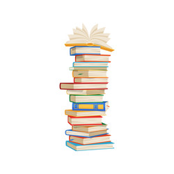 Cartoon Stack of Books Vector Images (over 7,600)