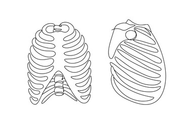 Boy model anorexia thinness one line Royalty Free Vector