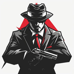 Mafia esport logotype mobster gangster logo Vector Image