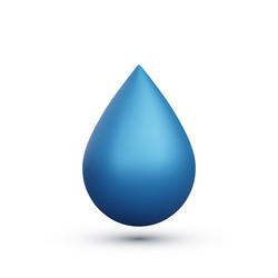 3d realistic water drop isolated on white Vector Image