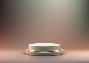 3d realistic white color podium steps modern Vector Image