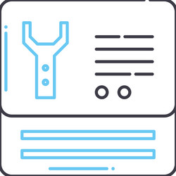 Simulation world line icon outline symbol Vector Image
