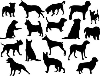 Dog set Royalty Free Vector Image - VectorStock