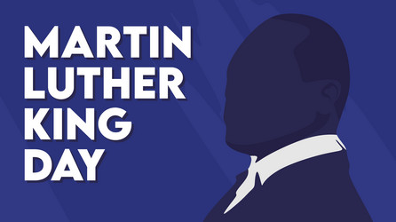 Martin luther king day with blue background Vector Image