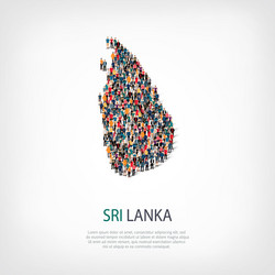Sri lanka map design with 3d style blue Royalty Free Vector