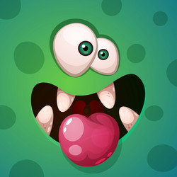 Cute funny crazy monster character halloween Vector Image