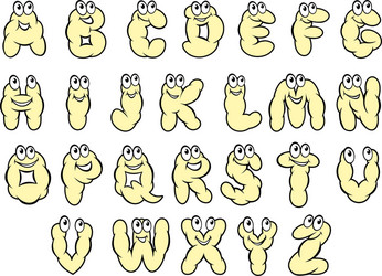Worm Letter Alphabet Vector Images (over 160)