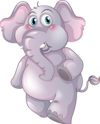 Cute elephant cartoon Royalty Free Vector Image