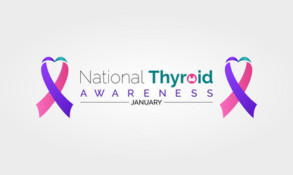 National thyroid awareness month template Vector Image