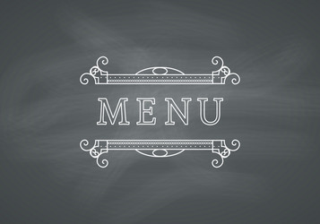 Restaurant menu headline with chalkboard Vector Image