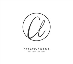 Cl initial letter handwriting and signature logo Vector Image