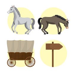 Carriage silhouettes Royalty Free Vector Image