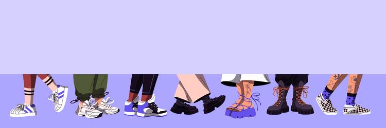 Stylish trainers sneakers with chunky sole Vector Image