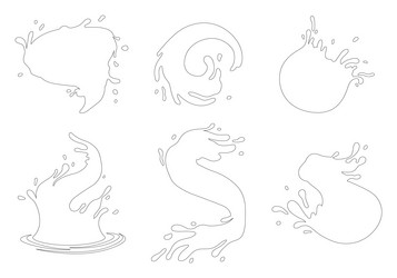 Water and juice splash liquide a drop shape Vector Image