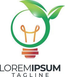 Nature lamp logo design template isolated Vector Image