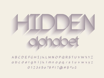 Flat font with long shadow effect Royalty Free Vector Image
