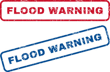 Flood warning textile stamps Royalty Free Vector Image