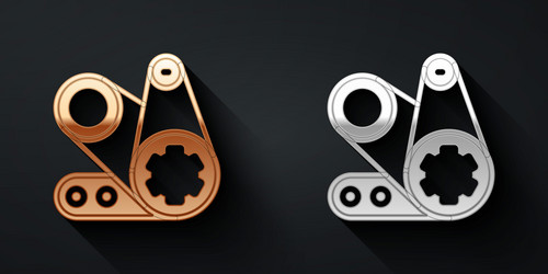 Gold and silver alloy wheel for car icon isolated Vector Image