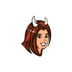 Shogun mask scary mascot logo design Royalty Free Vector