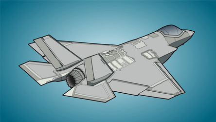 Modern american jet fighter aircraft Royalty Free Vector