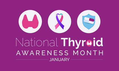 National thyroid awareness month template Vector Image
