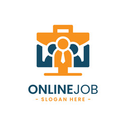 Online job logo design templatecreative concept Vector Image