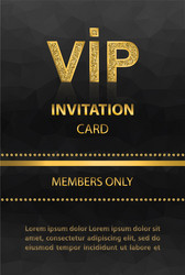 Brochure template invitation for vip party Vector Image