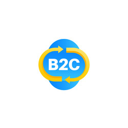 B2c icon on white Royalty Free Vector Image - VectorStock