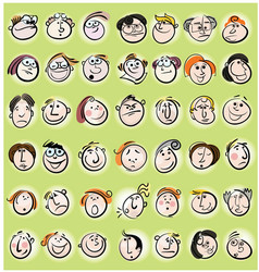 Doodle cartoon face caricature Royalty Free Vector Image