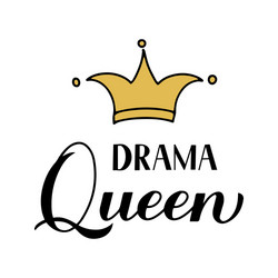 Prom queen calligraphy hand lettering with gold Vector Image