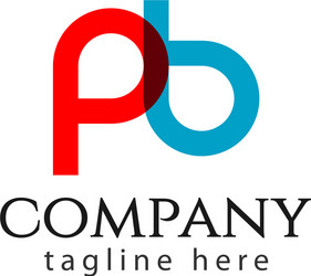 Bp pb letter rounded logo in circle Royalty Free Vector