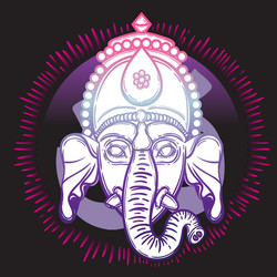 Ganesha hindu god elephant Royalty Free Vector Image