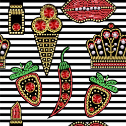 Seamless pattern from textile embroidered patches Vector Image