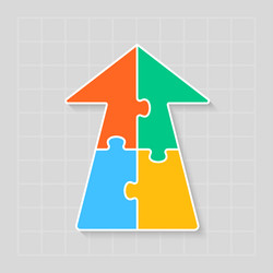 Diagram infographic for 4 steps arrow puzzle Vector Image