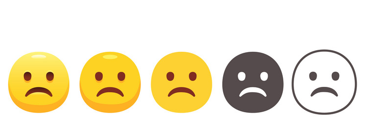 Concerned Face Emoticon