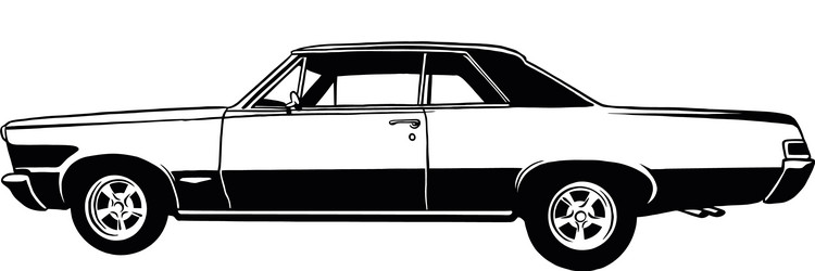 Classic cars 60s Royalty Free Vector Image - VectorStock