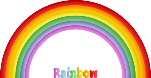 Rainbow on blank background Royalty Free Vector Image