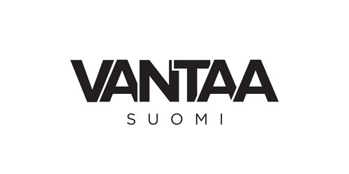 Vantaa in the finland emblem design features Vector Image