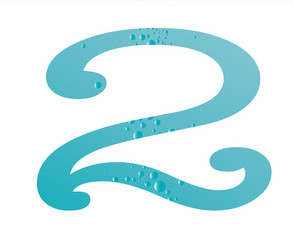 Water number 5 Royalty Free Vector Image - VectorStock