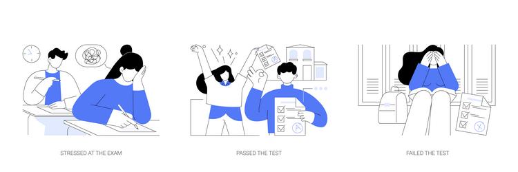 College lessons isolated cartoon Royalty Free Vector Image