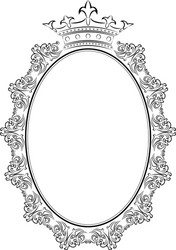 Ornate oval border Royalty Free Vector Image - VectorStock