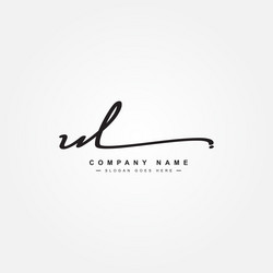 Initial letter ul logo - minimal alphabet Vector Image