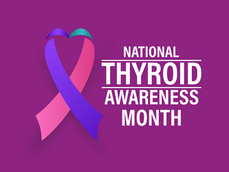 National thyroid awareness month template Vector Image