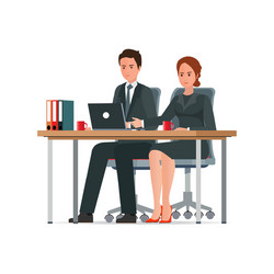 People office work an manager oversees Royalty Free Vector