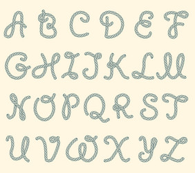 Font rope Royalty Free Vector Image - VectorStock