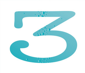Water number 5 Royalty Free Vector Image - VectorStock