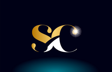 Joined sc alphabet letter logo icon combination Vector Image